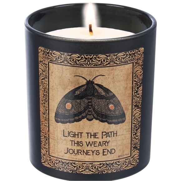 Primitives by Kathy | Accents | Rustic Moth Design Frosted Black Glass ...